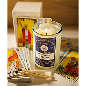 Birthday Candles - Custom Birthdate Astrological Zodiac Scented Candles. Astrology Gifts. All Natural Soy Wax. 75+ Hour Burn Time. Made in USA - October 24