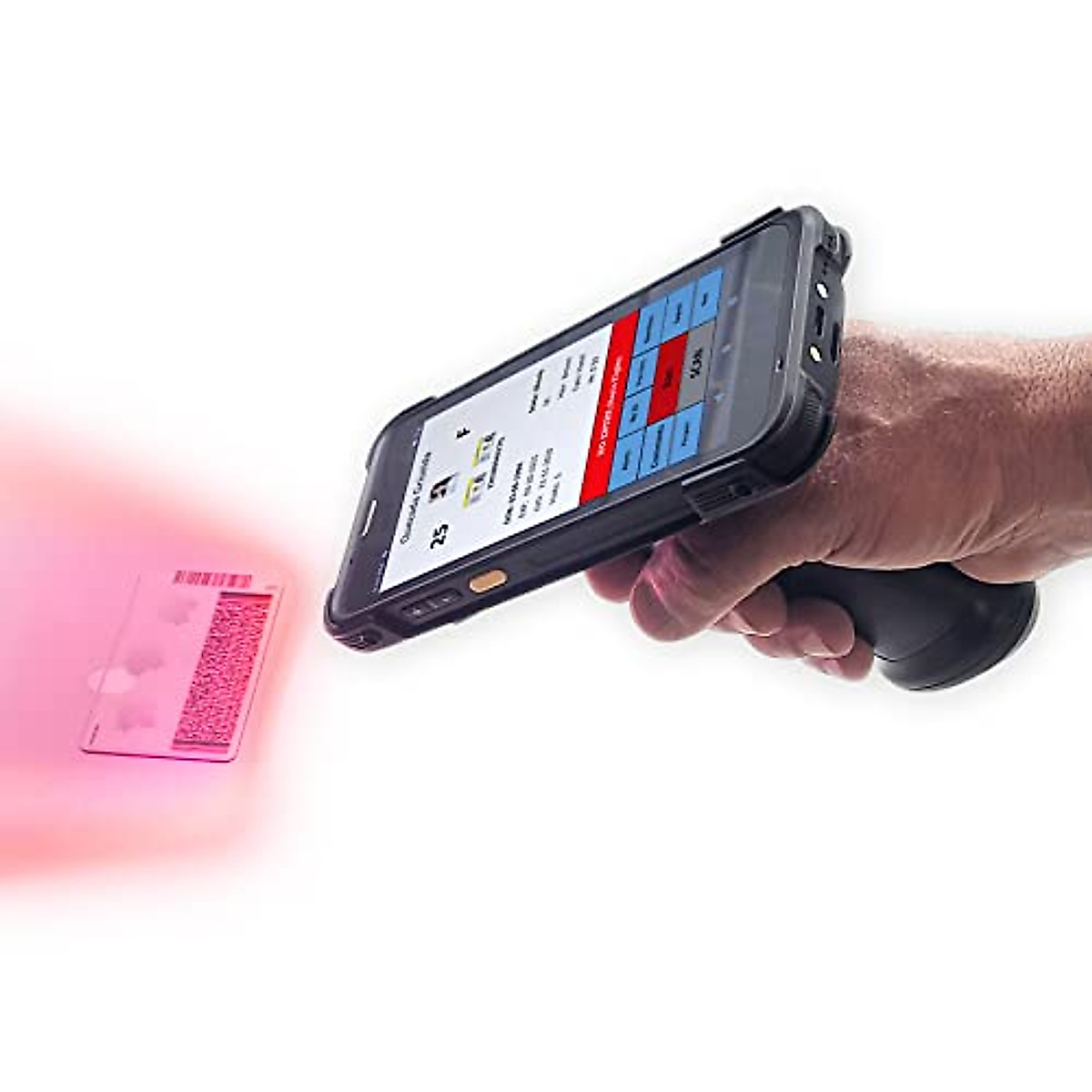IDetect Quantum Edge Age Verification ID Scanner for Bars and Clubs - Passport, ID and Drivers License Reader - Includes Pistol Grip, Extended Use Battery, & Accessories - Stops Unwanted IDs (V3)