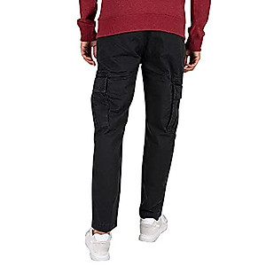 Superdry Mens Organic Cotton Core Cargo Pants Washed Black Size 38/32