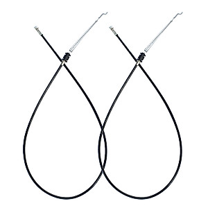 Biaungdo 2 Pcs Sofa Recliner Cables, Universal Recliner Part Release Cable Replacement Part Metal Sofa Couch Recliner Pull Handle Hook Exposed Cable (Black, 38.2in Total Length)