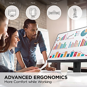 ViewSonic VG2456 24 Inch 1080p Monitor with USB C 3.2, Docking Built-In Gigabit Ethernet and 40 Degree Tilt Ergonomics for Home and Office