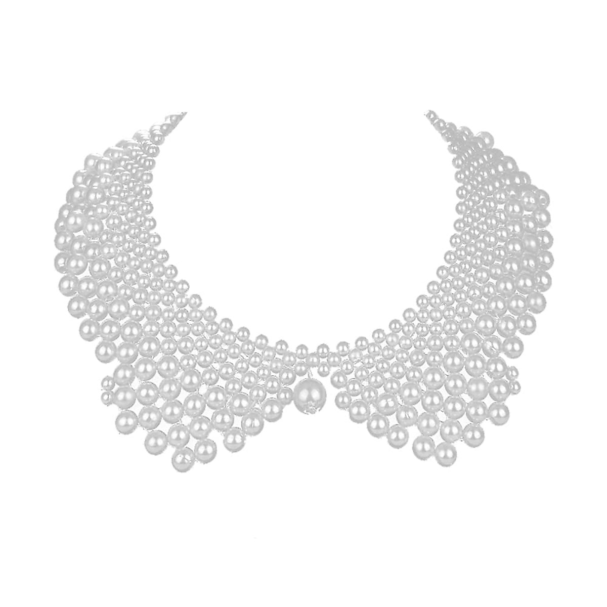 RBG Dissent Collar Necklace for Women Detachable Pearl Beaded Blouse Fake Collar Choker Necklace,Ruth Bader Ginsburg Feminist Collar Necklace