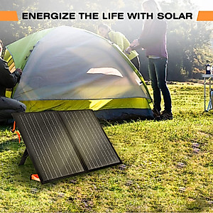 100W Foldable Solar Panel Kit- MOBI OUTDOOR Portable Solar Panel Charger with MC-4, DC, and USB Output for RV Laptops Solar Generator Van Camping Off-Grid (100W)