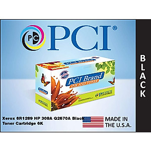 Premium PCI Brand Remanufactured Toner Cartridge Replacement for Xerox 6R1289 Replaces HP 308A Q2670A Black Toner Cartridge 6K Yield