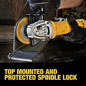 DEWALT Angle Grinder, 4.5 Inch, 11 Amp, With Paddle Switch (DWE402), Black