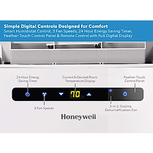 Honeywell Home MN10CESWW Environmental Appliance, Rooms Up To 350-450 Sq. Ft, White