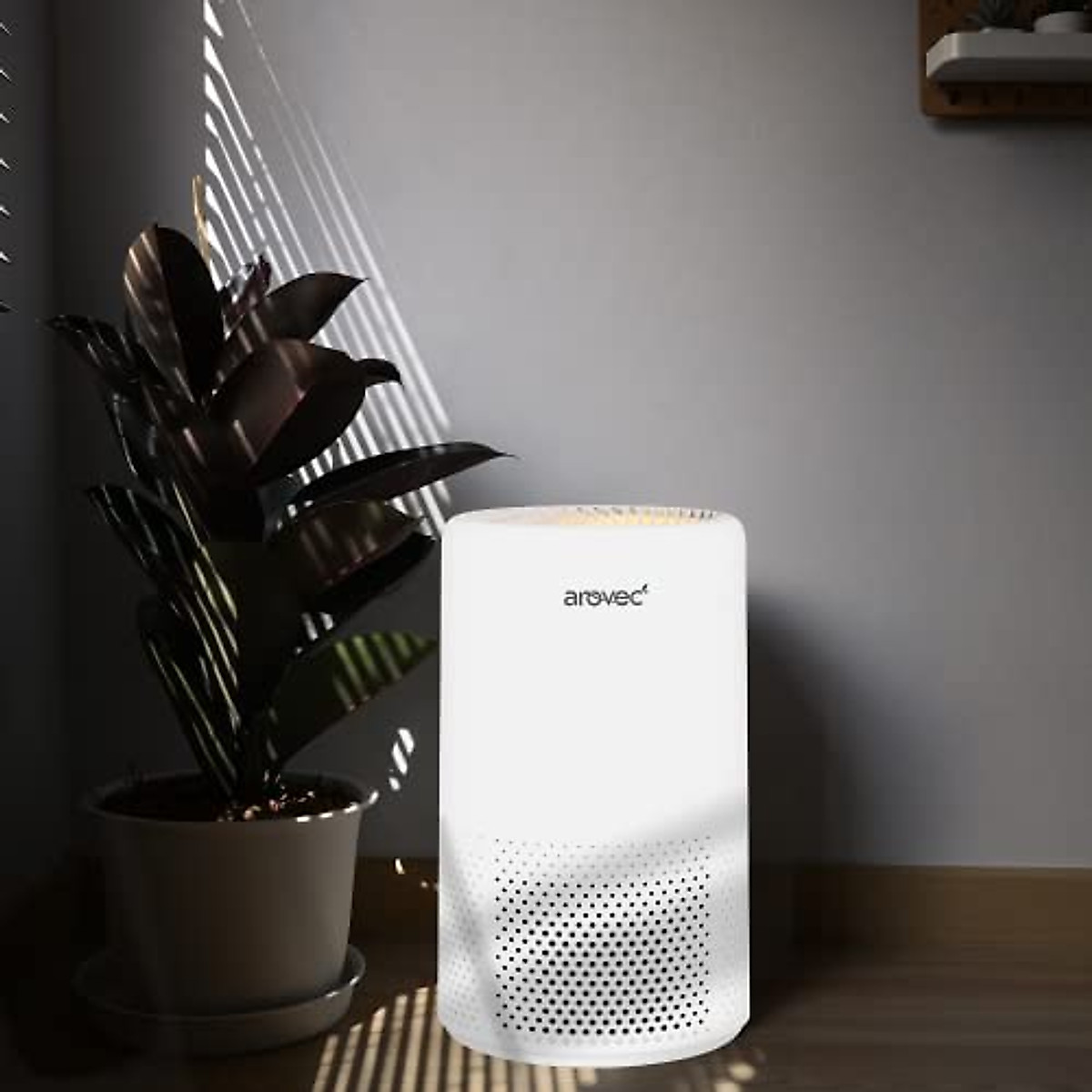 Air Purifiers for Home and Bedroom by AROVEC - True HEPA Air Filter to Eliminate Allergens, Asthma, Smoke, Odours, Pet Smell, Pollen, Mould, Dust, Sleep Mode, Timer, Aropure-200 (White)
