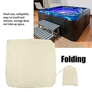 Naroote Spa Bath Rainproof Cover, Waterproof Tear Resistant Outdoor Bathtub Dust Cover Dustproof Breathable for Garden (Beige)