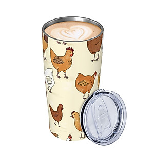 A Brood Of Chickens 20oz Tumbler Stainless Steel Vacuum Insulated Double Wall Travel Tumbler, Durable Insulated Coffee Mug, Thermal Cup With Lid and Straw for Hot & Cold Drinks