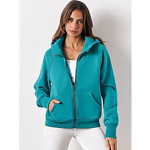 ANRABESS Womens Cropped Zip Up Hoodies Fleece Sweatshirts Zipper Jackets Hooded Pullover Sweaters 2024 Teens Preppy Clothes Medium