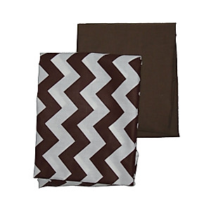 Baby Doll Bedding Chevron Round Crib Sheet Set, Pink, 2 Piece