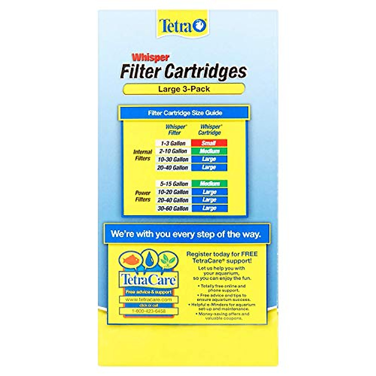 Tetra Whisper Large Aquarium Filter Cartridge 3pk