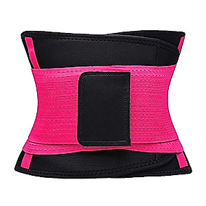 VENUZOR Waist Trainer Belt for Women - Waist Cincher Trimmer - Slimming Body Shaper Belt - Sport Girdle Belt (UP Graded)(Hot Pink,Medium)
