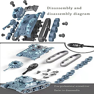 KAMINRUN Take Apart Truck Toys ，4 Pack Friction Powered Cars Construction Vehicles Toy Set Drilling Rig, Loader, Excavator, Road Roller for Year Old Boy Girl Kid Gift