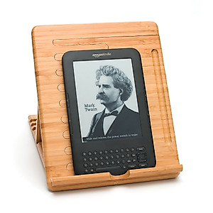 Lipper International 1887 Bamboo Wood Expandable Stand for iPad, Samsung, Nexus, Nintendo Switch, and Other Tablets