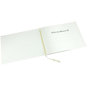 in Loving Memory Funeral Guest Book - Informal Lined Inner Page Format - Presentation Boxed - Black - Size: 10.5" x 7.6"