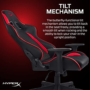 HyperX Blast Core Gaming Chair - Ergonomic Leather Gaming Chair - Kids Chair Gaming - Red Black Gaming Chair - PC Racing Video Game Chair for Kids Adults - Computer Office PC Gamer Chair - Core Chair