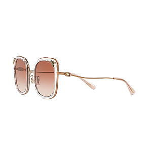 Coach HC7101B Sunglasses, Rose Gold/Transparent Pink/Pink Gradient, 53 mm
