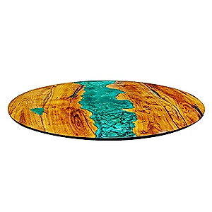 Epoxy Table, Live Edge Wooden Table, Epoxy Resin River Table, Natural Wood,Dining table, Natural Epoxy Table, Resin Table 51x51 inch