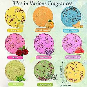 8Pcs Shower Steamers, Pletpet Great Fragrant Aromatherapy Shower Steamers with Essential Oils for Women Men, Shower Bombs with Box for Relax