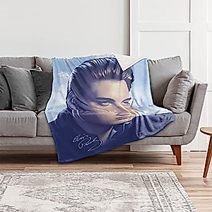 Elvis Presley Blanket, 50"x60", Big Portrait Silky Touch Sherpa Back Super Soft Throw Blanket