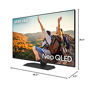 Samsung QN55QN90CAFXZA 55 Inch Neo QLED Smart TV with 4K Upscaling with a CR-STEALTHBAR Desktop Soundbar with Bluetooth (2023)