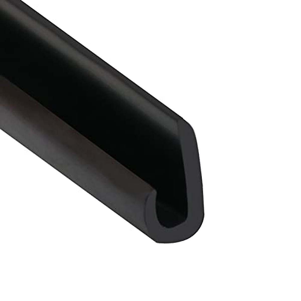 Pluden RV Rain Gutter 1/2 ”Height, 26’Length Plastic Drip Rail PVC Rain Strip Roof Rain Diverter, Drip Rail Molding Adhesive Backing, Flexible J Shape RV Trim Molding for Car Van Door Motorhome