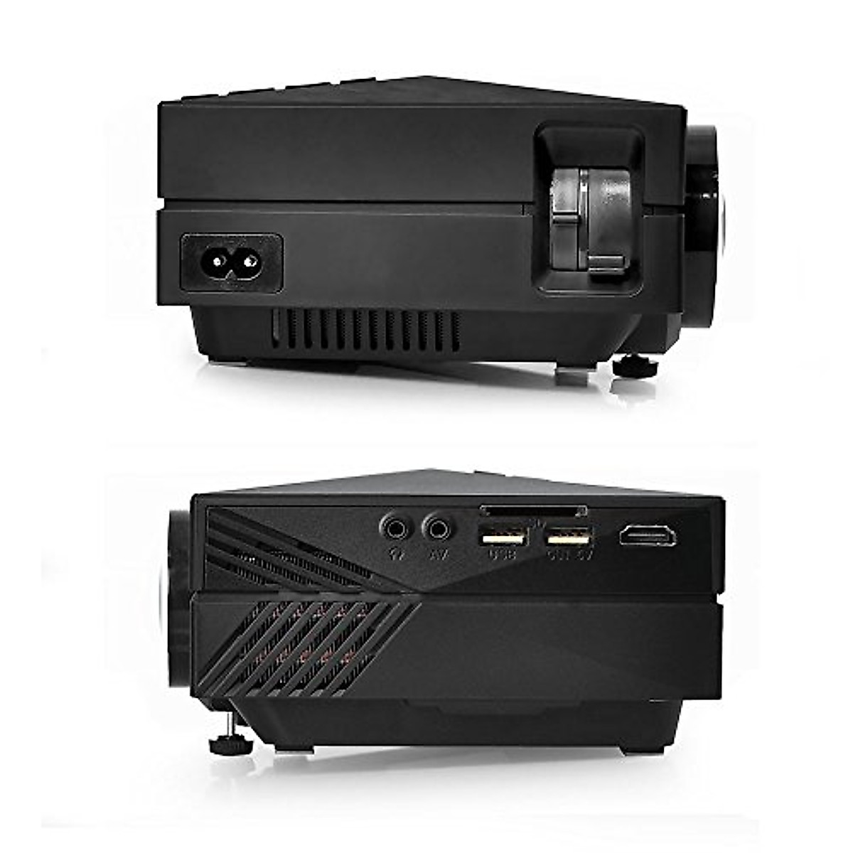 1080P Compact Digital Multimedia Projector - HD Support 1000 Lumens Adjustable 50”-130” Size Projection Built-in Stereo Speakers HDMI Ports & Remote Control - Pyle