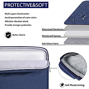 KCY Laptop Sleeve 11.6 Inch, Waterproof Slim Laptop Case Bag with Handle Compatible with Surface Pro 9 8 7/Laptop Go 2 3, MacBook Air 11/12, 11-12 Inch HP Acer Asus Lenovo Samsung Chromebook,Blue