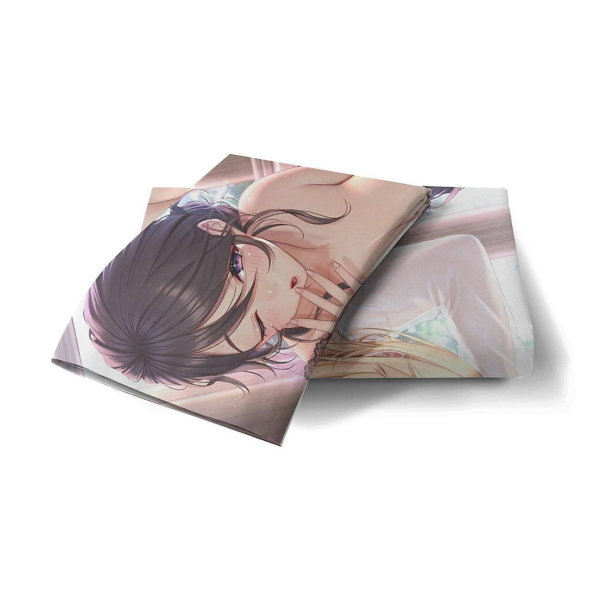 NICHIYOBI Sexy Anime Girls Uncensored Poster Duvet Cover 3 Piece Bedding Set,Adults Teen Movie Anime Themed Quilt Cover (Style 4,King104x90in + 20x36in*2)