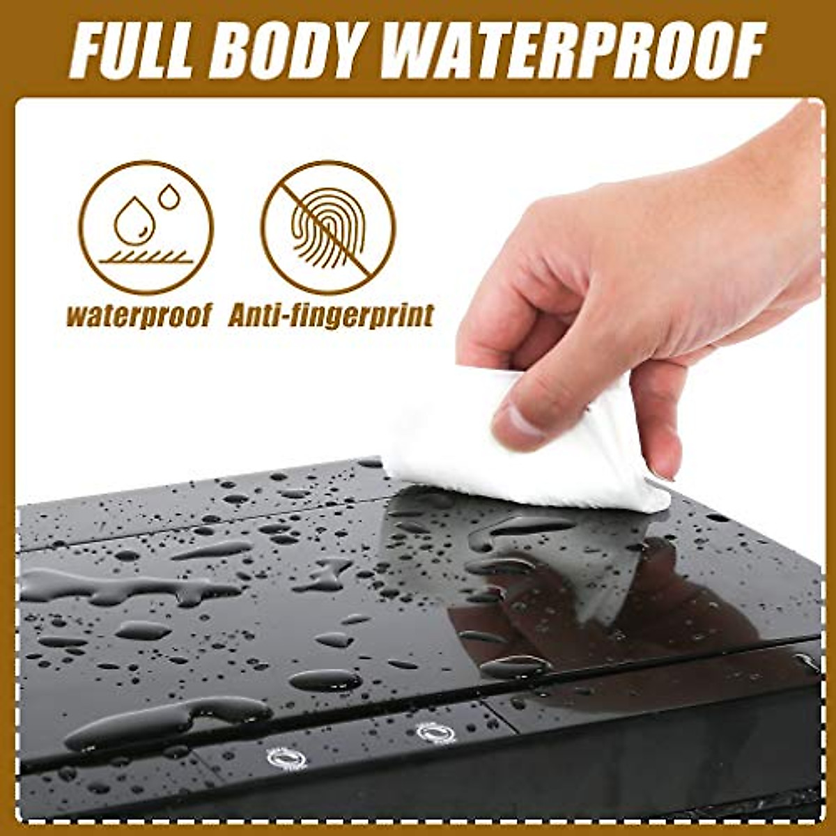 Vnewone 13 Gallon Trash Can Touch Free Automatic for Home, Kitchen, and Bathroom Garbage Plastic High-Capacity Garbage Can,Black