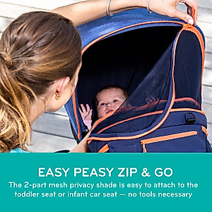 Evenflo Pivot Vizor Travel System with LiteMax Infant Car Seat (Promenade Blue)