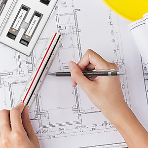 MozArt Mechanical Pencil Set with Case - 4 Sizes: 0.3, 0.5, 0.7 & 0.9mm with 30 HB Lead Refills Each & 4 Eraser Refills - Sketching, Architecture, Drawing Mechanical Pencils, Metal Mechanical Pencil