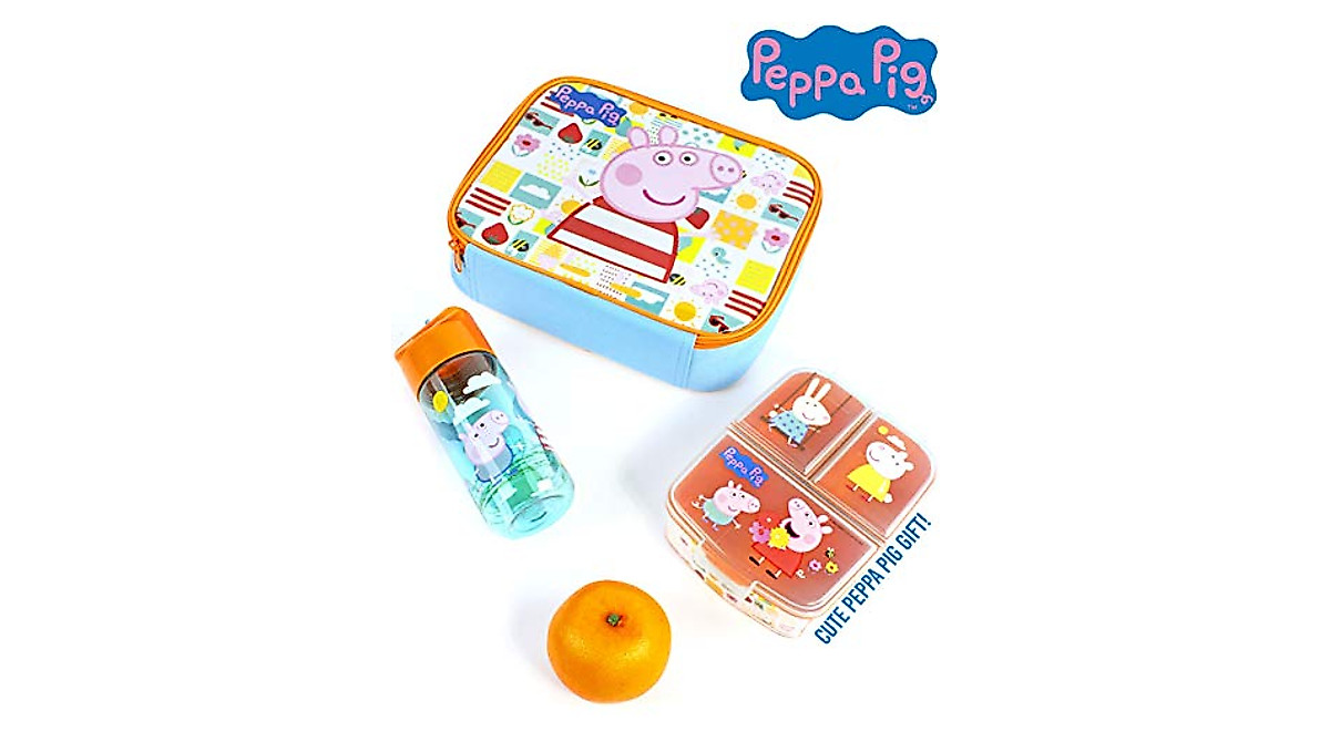 Peppa Pig Lunch Bag Set - Complete Kids Meal Pack for School & Travel