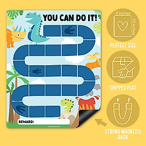 Dinosaur Reward Chart for Kids Behavior Chart for Home - Kids Reward Chart Magnetic Responsibility Chart for Kids, Toddler Reward Chart for Toddlers 2-4 Years, Good Behavior Chart for Kids at Home