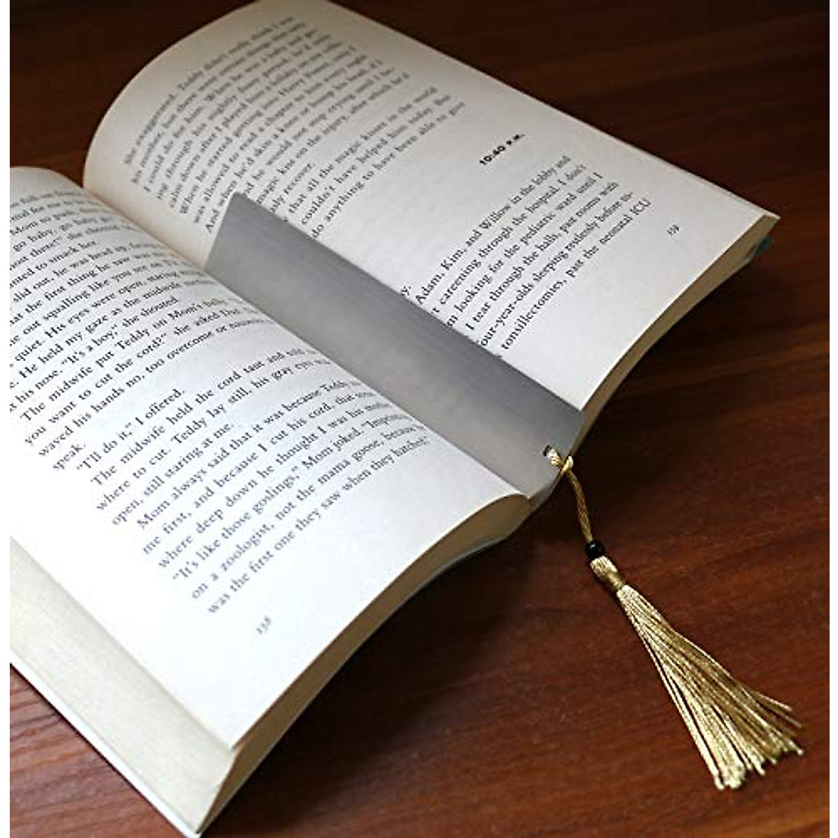 Tueascallk 4 Pcs Freely Createable Silver Metal Tassel Bookmarks - As The Best Gift
