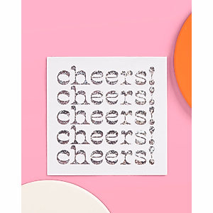 xo, Fetti Iridescent Cheers Napkins - 3-ply, 50 pcs | Bachelorette Party Decorations, Disco Birthday Party Decor, Baby Shower Supplies, Bridal Tableware
