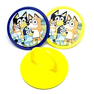 Bluey Party Supplies Cupcake Toppers Birthday Cake Decorations Party Favors - Package of 16 rings from Blue Fox Baking G58