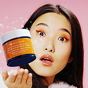 SeoulCeuticals Korean Skin Care 97.5% Snail Mucin Repair Cream - Korean Moisturizer Day Night Cream Snail Mucin Extract - All In One Recovery Power For The Most Effective K Beauty Routine 2oz