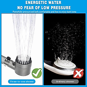 Shower heads with handheld spray combo,High pressure shower heads,Shower head filters,3 Modes Filtered shower head with hose 60'',Bracket,Rubber Washers,Apartment must haves