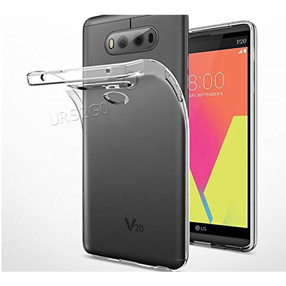 [LG V20 Case] Durable Clear Transparent Dustproof Ultra-Thin Slim Flexible TPU Full Edge Back Protective Case Cover Compatible with LG V20 US996 Cellphone