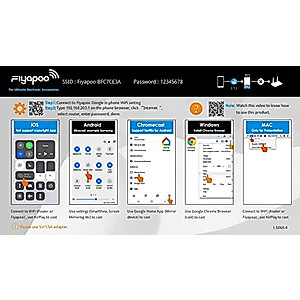 FIYAPOO Wireless Display Dongle 4K, WiFi HDMI Display Receiver, Miracast Airplay Dongle Adapter Screen Mirroring from Phone/Pad to TV/Projector, Support Miracast DLNA AirPlay Netflix