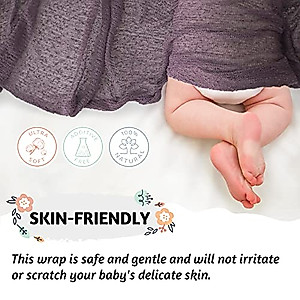 Newborn Photography Props, Baby Stretch Wraps, Professional Baby Photo Props Long Ripple Wrap, DIY Newborn Baby Photo Blanket (Lilac)