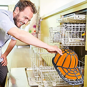 2 Pack Baseball Hat Washer Cleaning in the Dishwasher and Washing Machine, Cap Washing Protector Holder Fit for Adult and Kid's Ball Caps (Black)