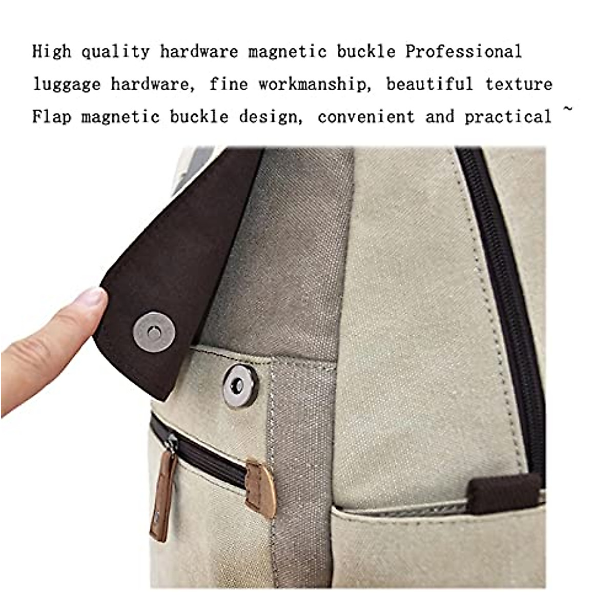 XUESUO Anime Backpack, Laptop Bags, Canvas Large-Capacity Travel Bags, Beige, One Size