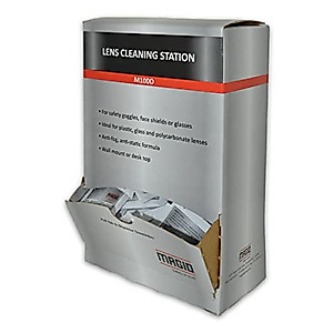 MAGID M100D Lens Cleaning Towelettes, Isopropyl Alcohol, 5" x 8", White (Pack of 100)