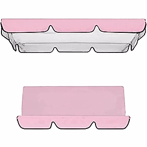 XYQSBY Swing Chair Canopy Seat Replacement Cover, Garden Swing Chair Canopy Replacement 2/3 Seater 210D Waterproof/Anti-UV Silver Coated Oxford Cloth (Color : Beige, Size : 195x125x15CM)