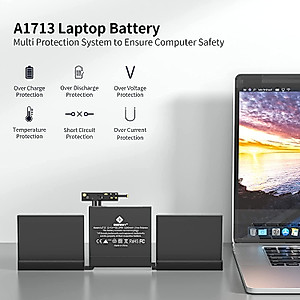 A1708 A2159 A2289 A2338 Battery, Egoway Replacement Battery for A1713 A2171, Compatible with Mac Book Pro 13 Inch (Late 2016, Mid 2017, Mid 2019, 2020), EMC 2978 3164 3301 3456 3578