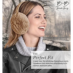 Brook + Bay Fleece Ear Muffs - Cozy & Foldable Earmuffs - Winter Ear Warmers for Women - Soft & Warm Ear Muffs for Women