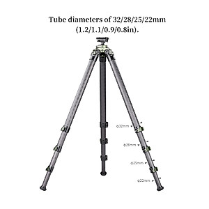 SUNWYAFOTO TL3240CS-P Hunting Tripod for Shooting Rifle Stand Carbon Fiber
